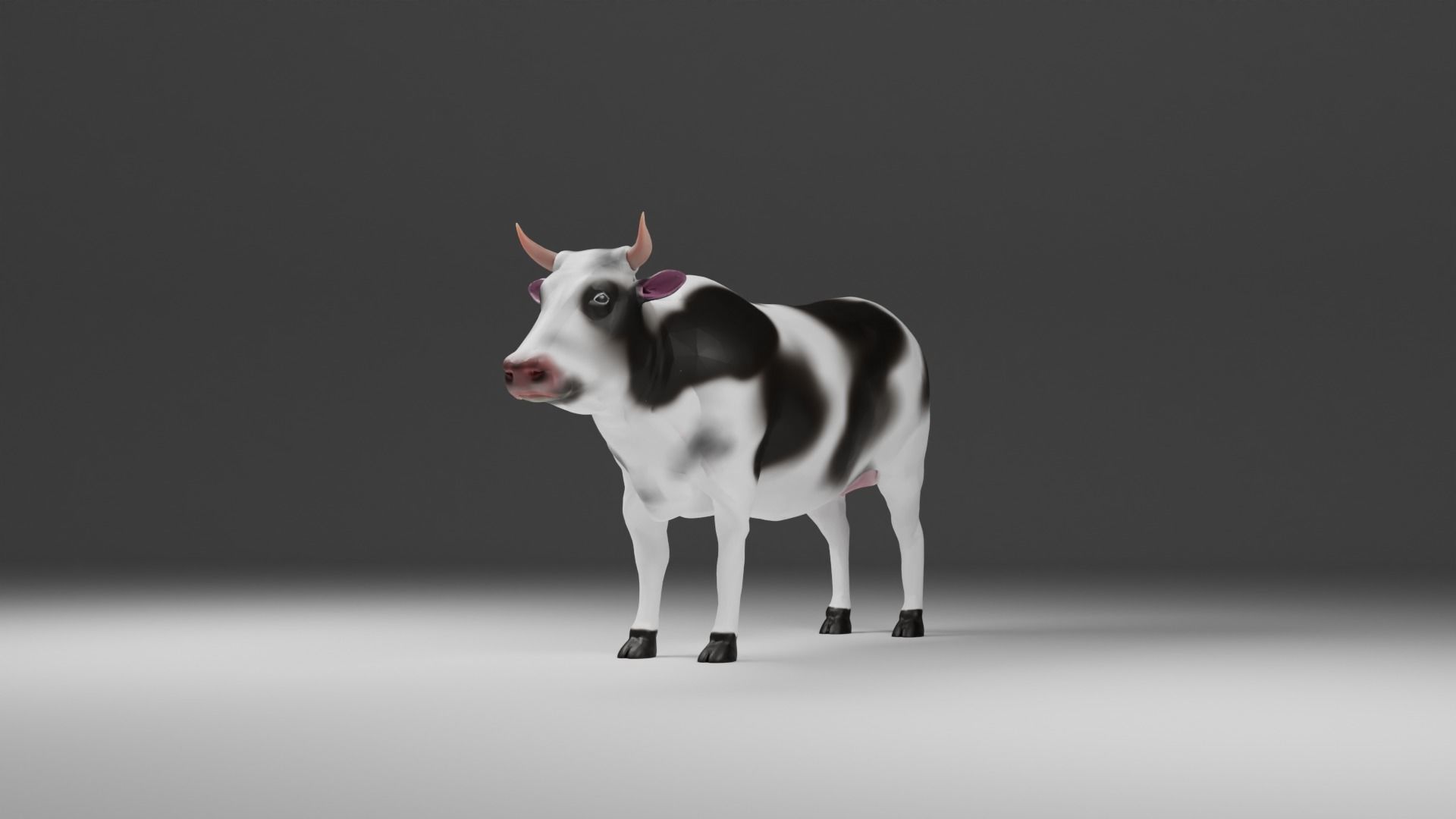 3D model low-poly Cow VR / AR / low-poly | CGTrader