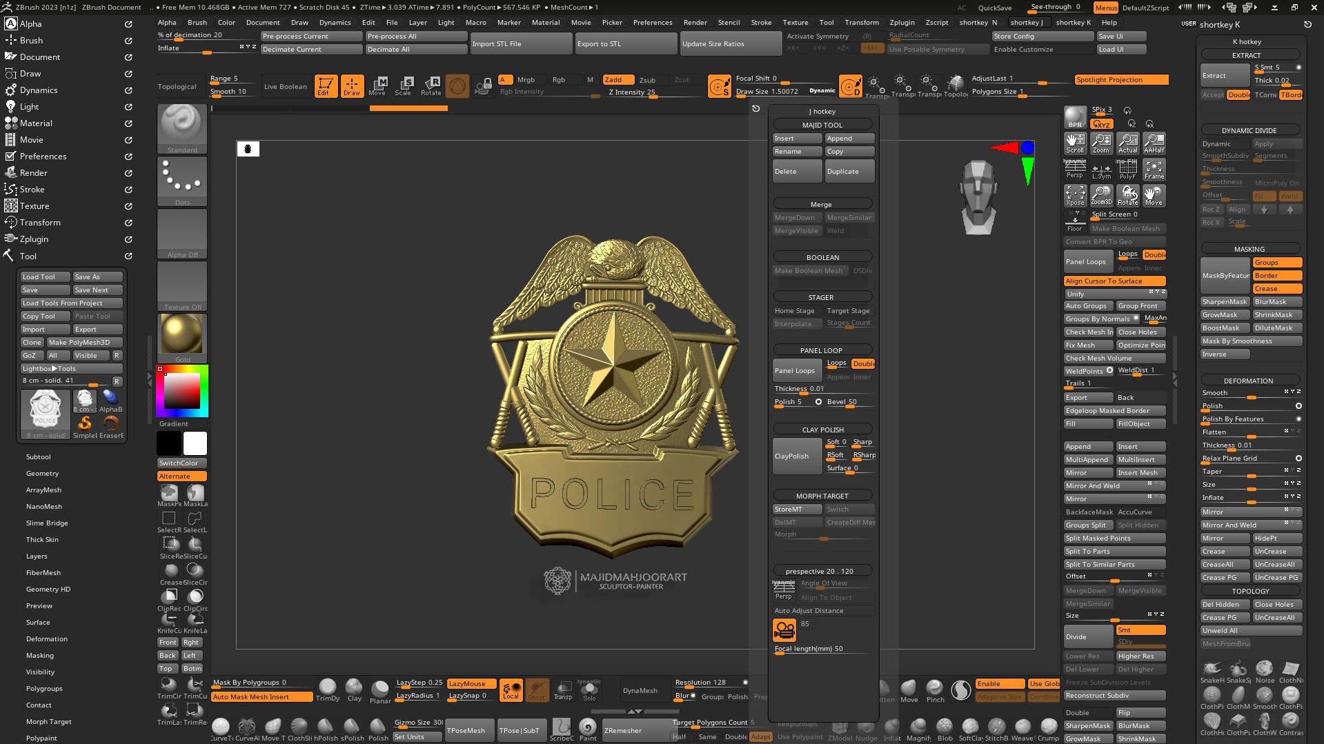 my great useful User Interface for Zbrush and hotkey 3D model | CGTrader