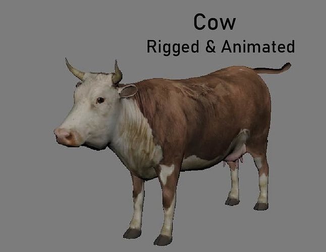 3D model Cow Animated VFX Grace VR / AR / low-poly | CGTrader
