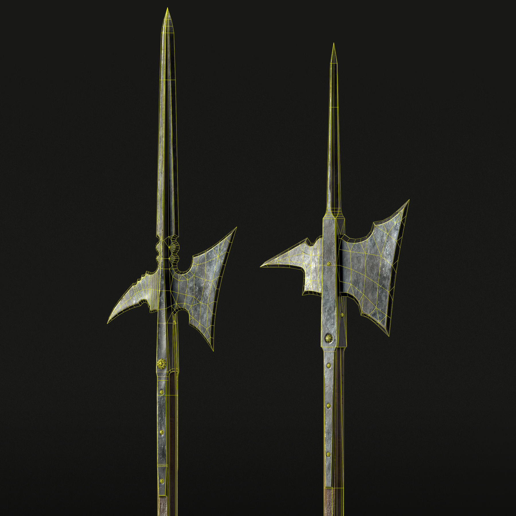 3D model Medieval Halberd - PBR Asset VR / AR / low-poly | CGTrader