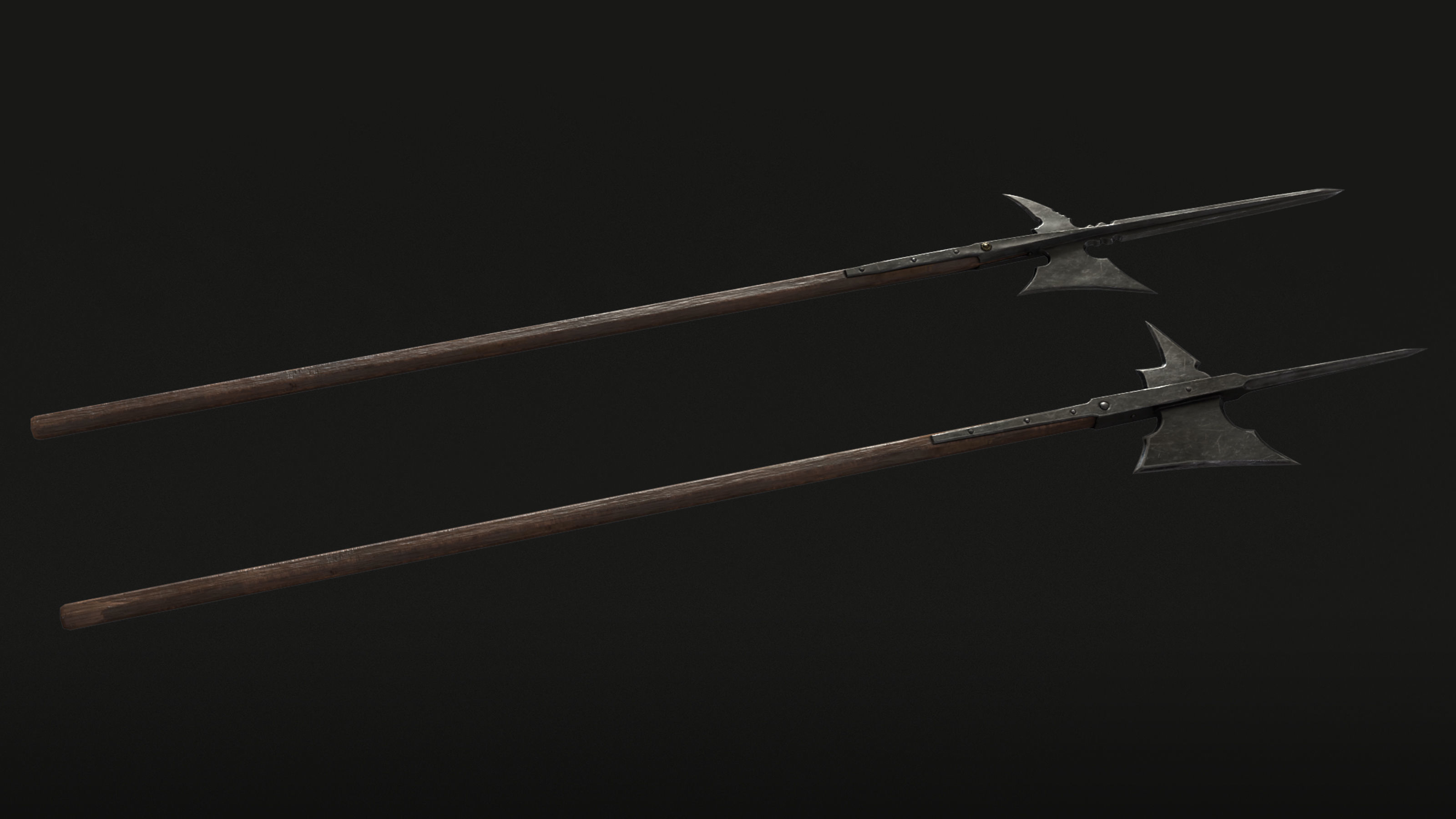 3D model Medieval Halberd - PBR Asset VR / AR / low-poly | CGTrader
