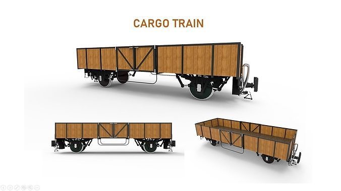cargo train 3D model | CGTrader