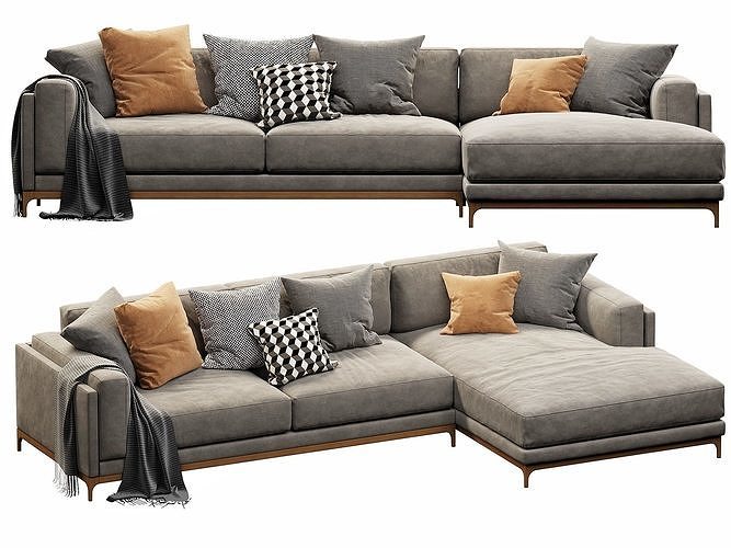 CTS Salotti Time Chaise Lounge 3D model animated | CGTrader