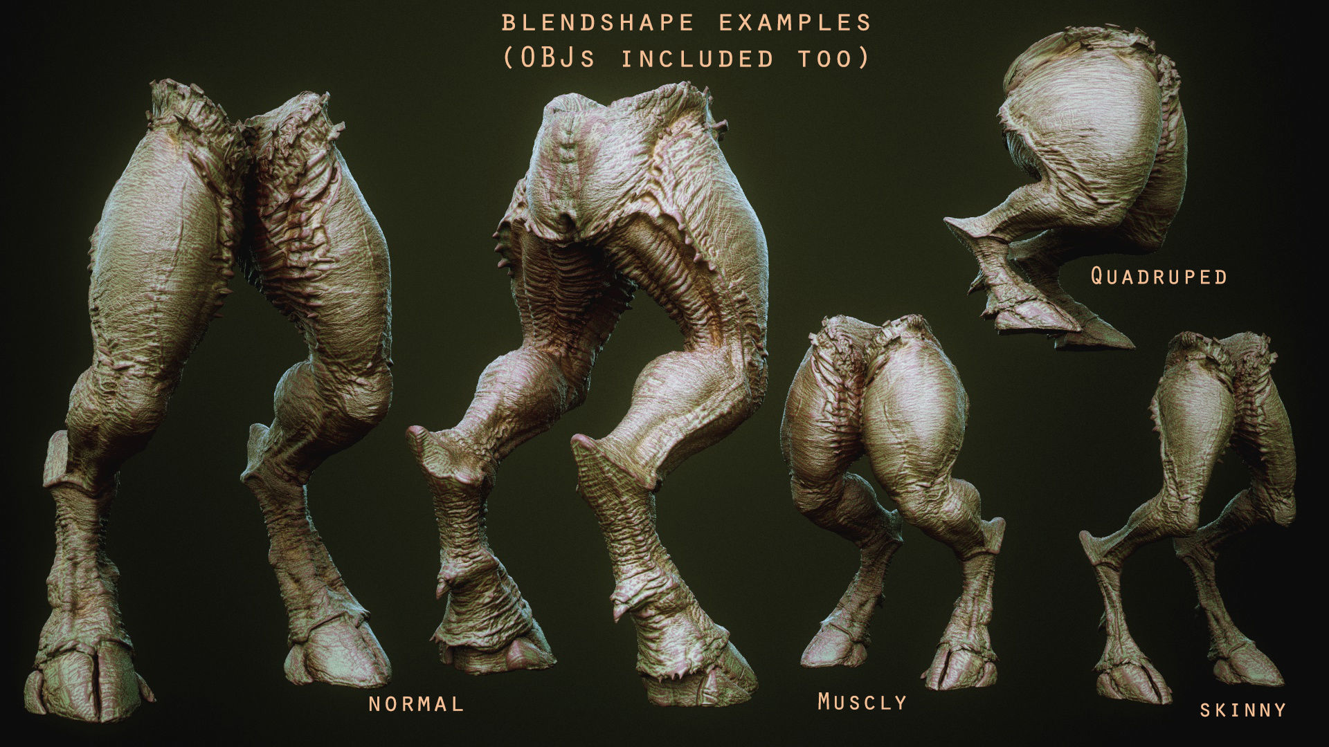 DEMON part four 40 Legs with Blendshapes 3D model | CGTrader
