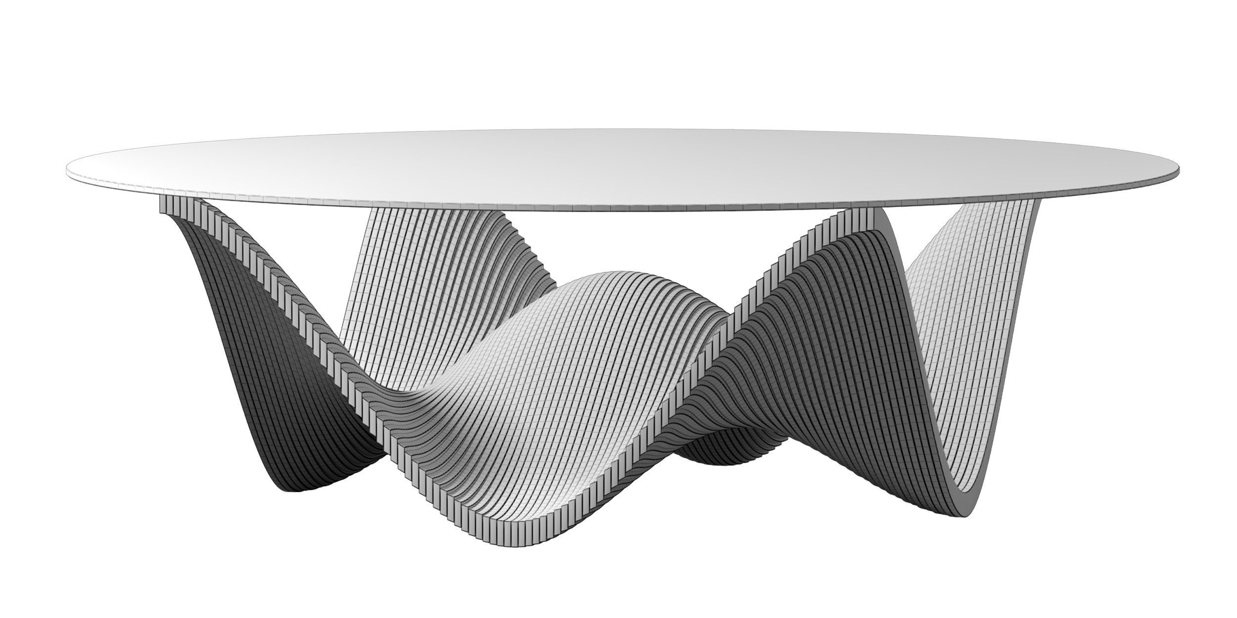 Parametric Table and Chairs 3D model | CGTrader