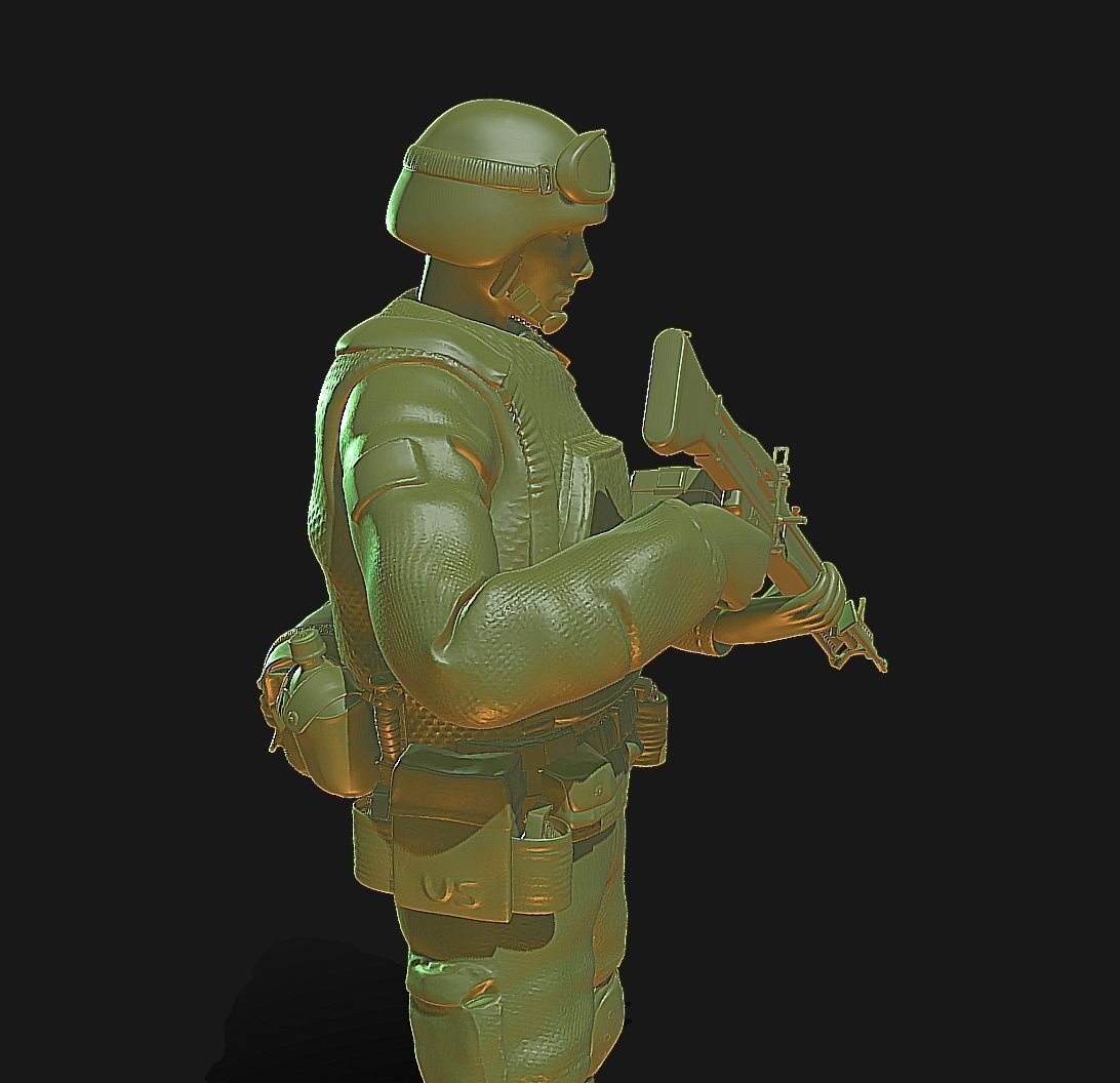 75th Ranger Rifle Turn - US Army 3D model 3D printable | CGTrader