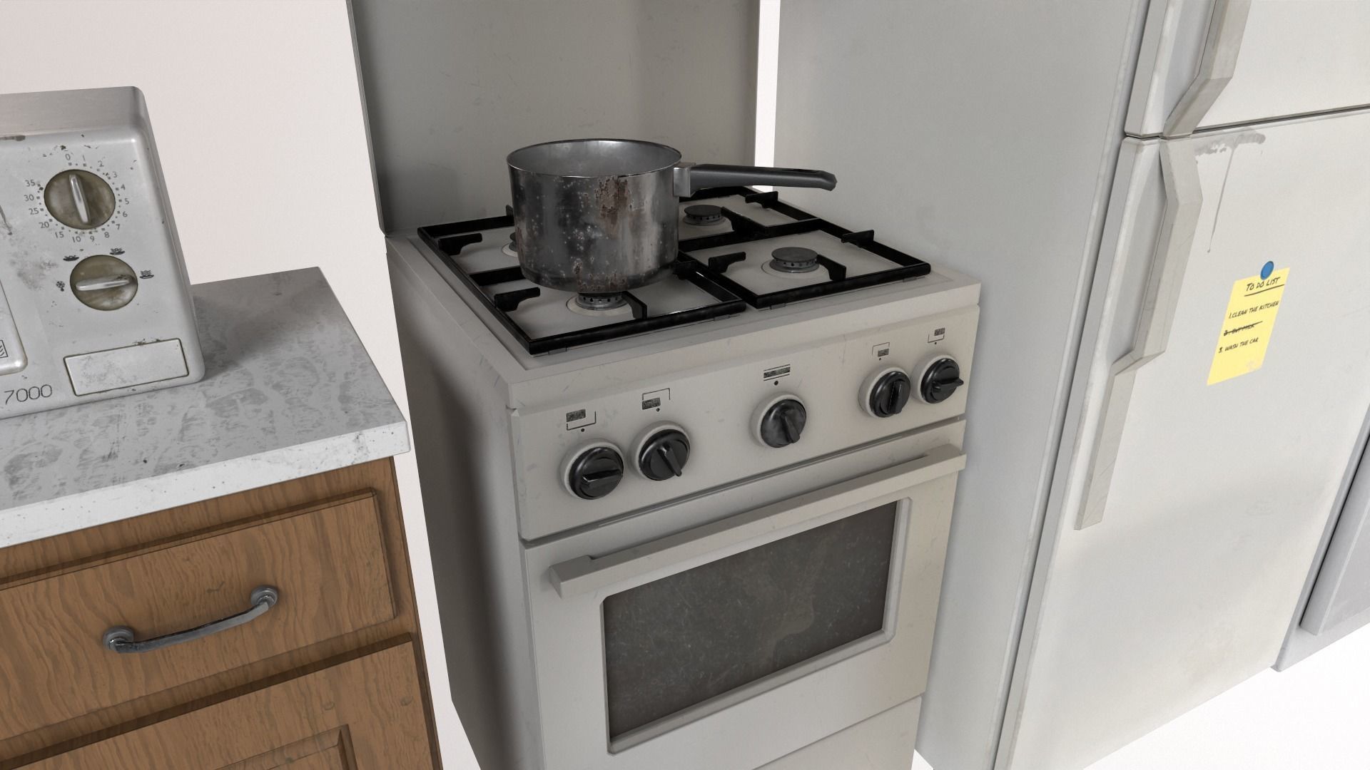 3D model Kitchen Pack 90s VR / AR / low-poly | CGTrader