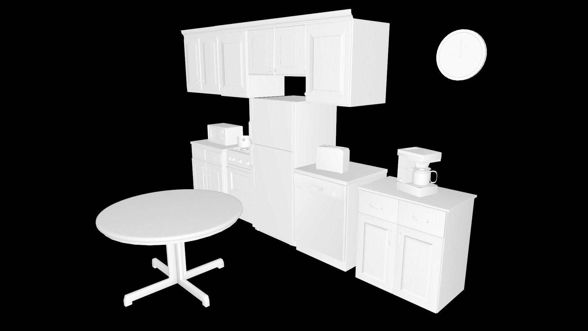 3D model Kitchen Pack 90s VR / AR / low-poly | CGTrader