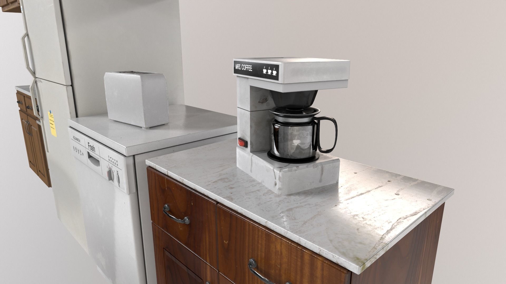 3D model Kitchen Pack 90s VR / AR / low-poly | CGTrader