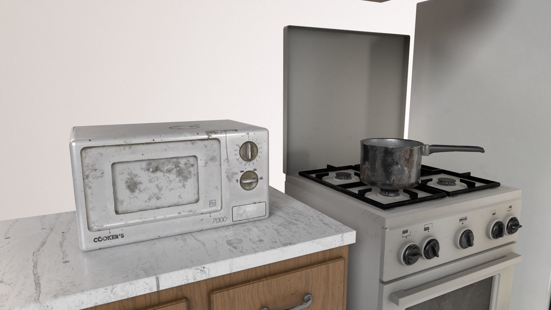 3D model Kitchen Pack 90s VR / AR / low-poly | CGTrader
