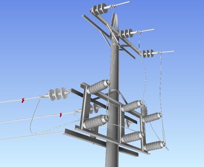 POSTE ELETRICO 3D model | CGTrader