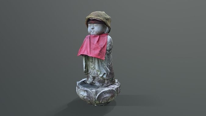 3D model Japanese Jizo Statue VR / AR / low-poly | CGTrader