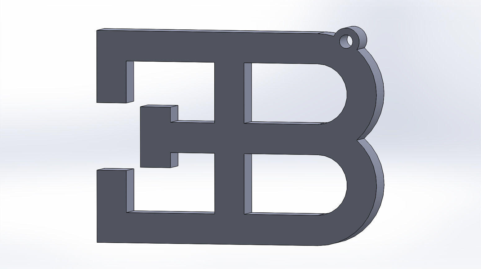 Bugatti logo 3D model 3D printable | CGTrader