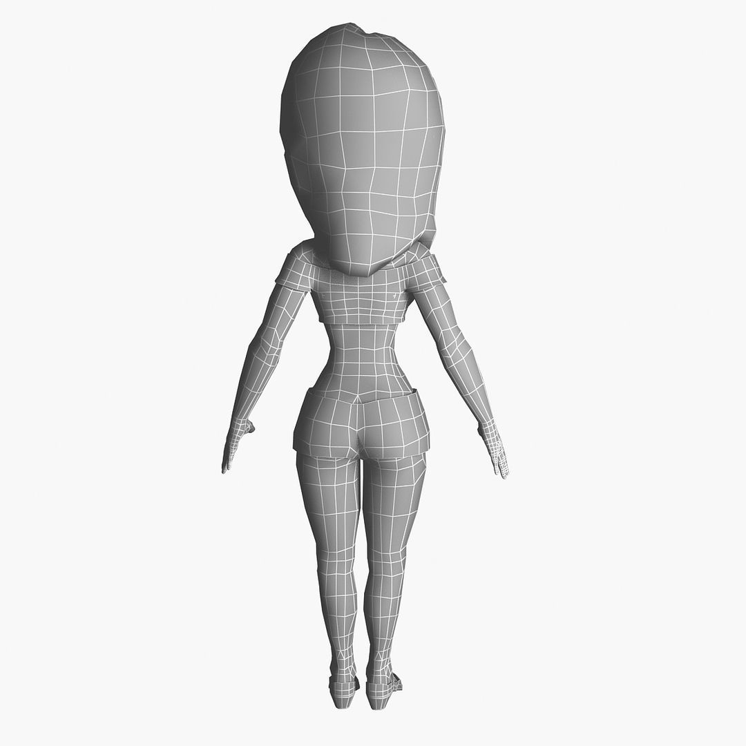 Cartoon Pin-up 3D model rigged | CGTrader