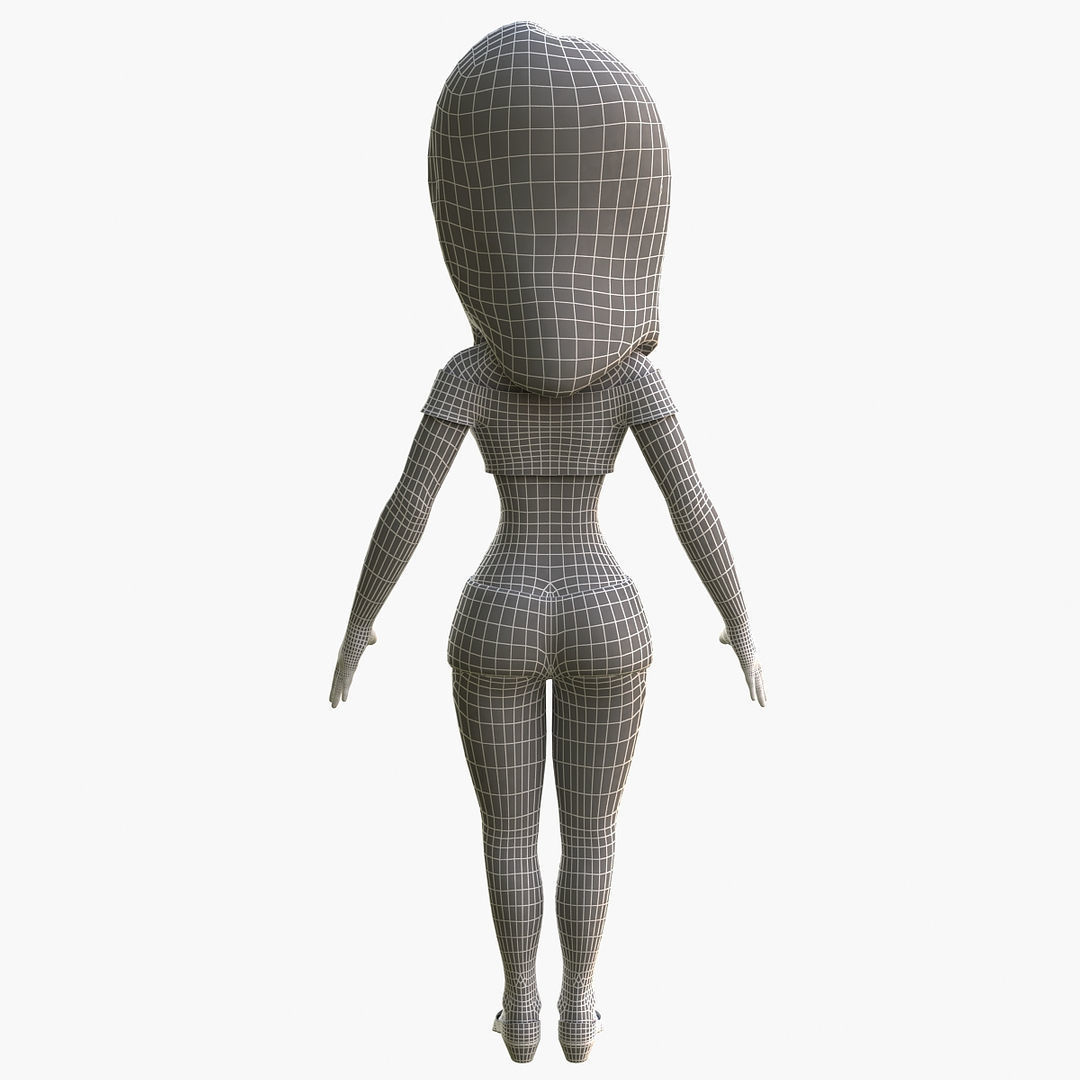 Cartoon Pin Up 3d Model Rigged Cgtrader