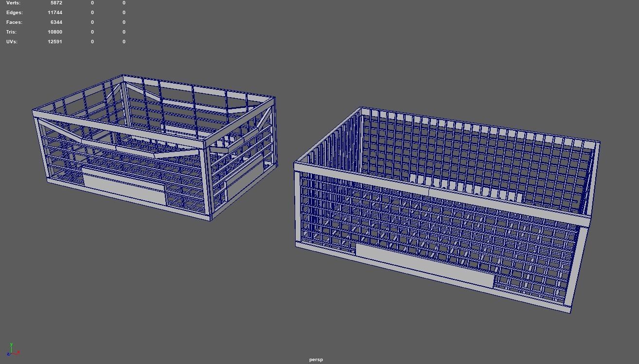 3D model Metallic Cages VR / AR / low-poly | CGTrader