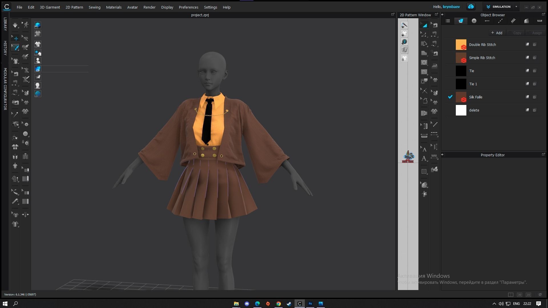 Female anime outfit Nubmer 1 Marvelous Designer project 3D model | CGTrader