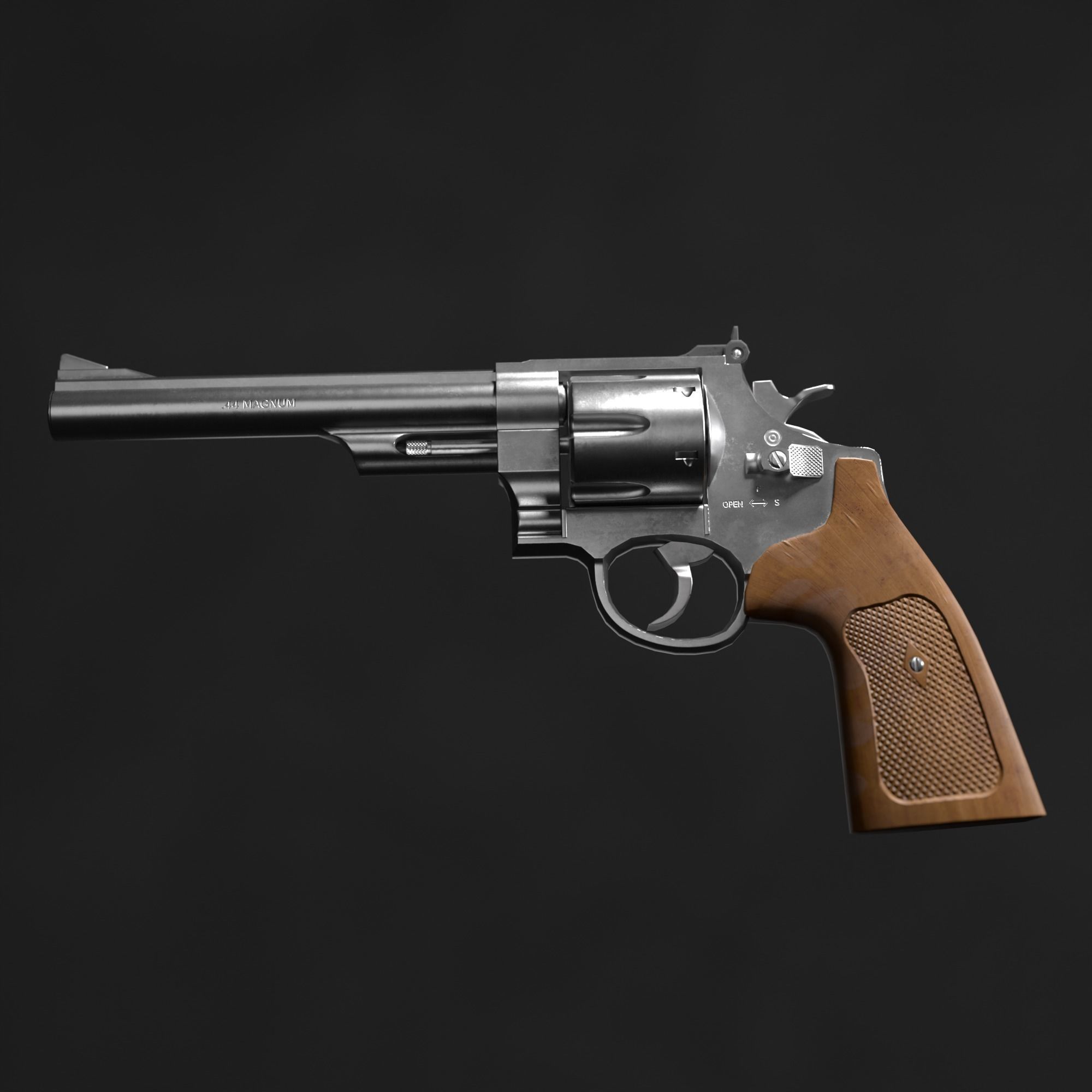 3D model The revolver model is realistic VR / AR / low-poly | CGTrader