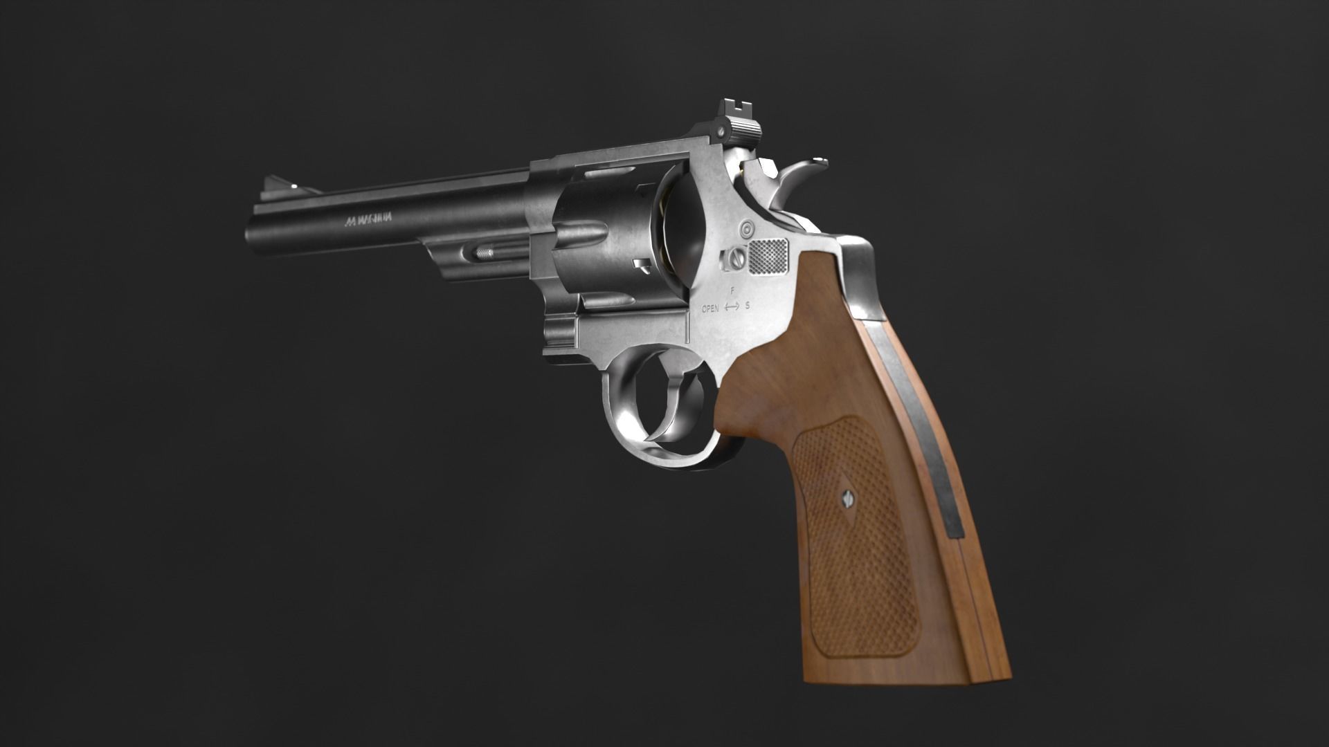 3D model The revolver model is realistic VR / AR / low-poly | CGTrader