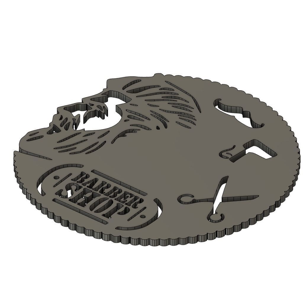 Decorated Hair Salon Wall Art 3D model 3D printable | CGTrader