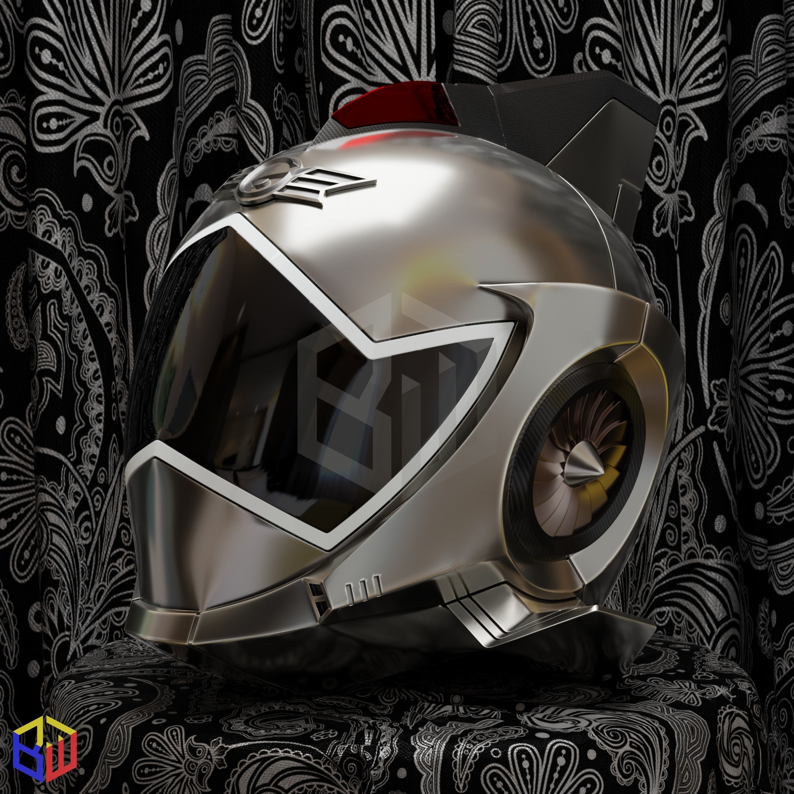 Power Rangers RPM Silver Ranger Helmet 3D model 3D printable | CGTrader