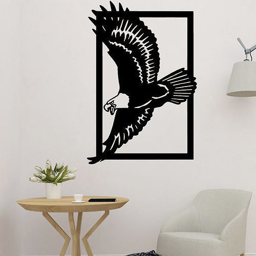 Eagle Wall Sculpture 2D 3D model 3D printable | CGTrader