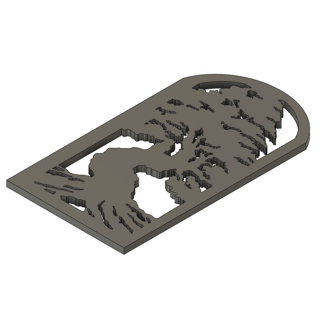 Pattern Tree Panel 2D Art 3D model 3D printable | CGTrader