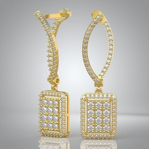 Earring 3D model 3D printable model 0176-11 3D model 3D printable ...