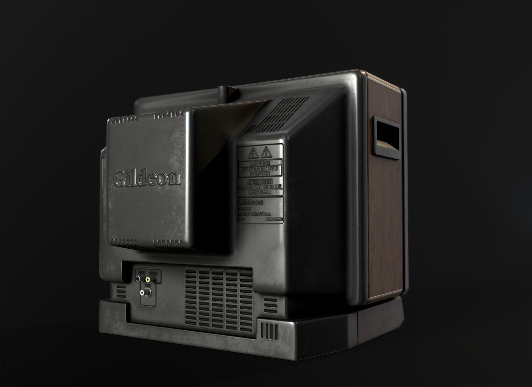3D model Old Retro TV from 80s wooden case VR / AR / low-poly | CGTrader
