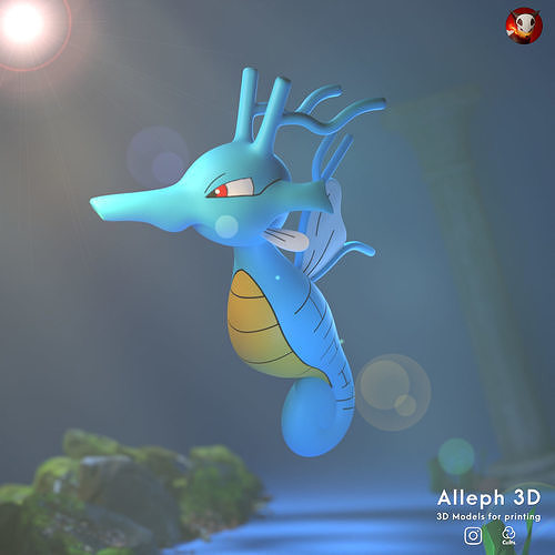 Pokemon Kingdra 3d Model 3d Printable Cgtrader