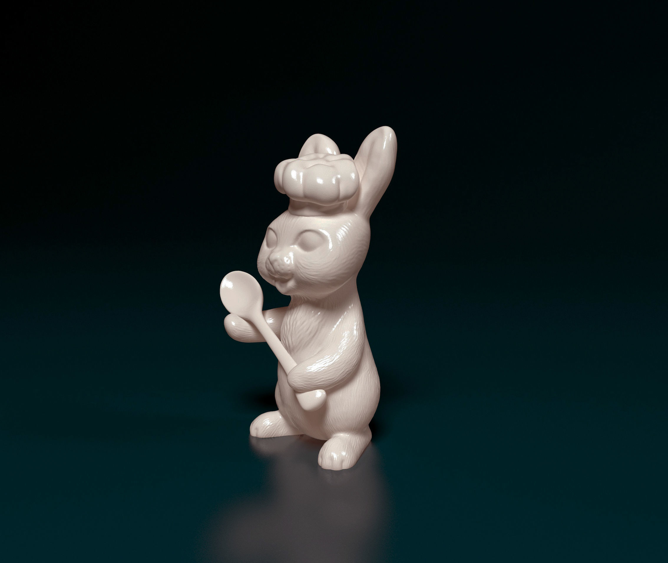Rabbit cook 3D model 3D printable | CGTrader