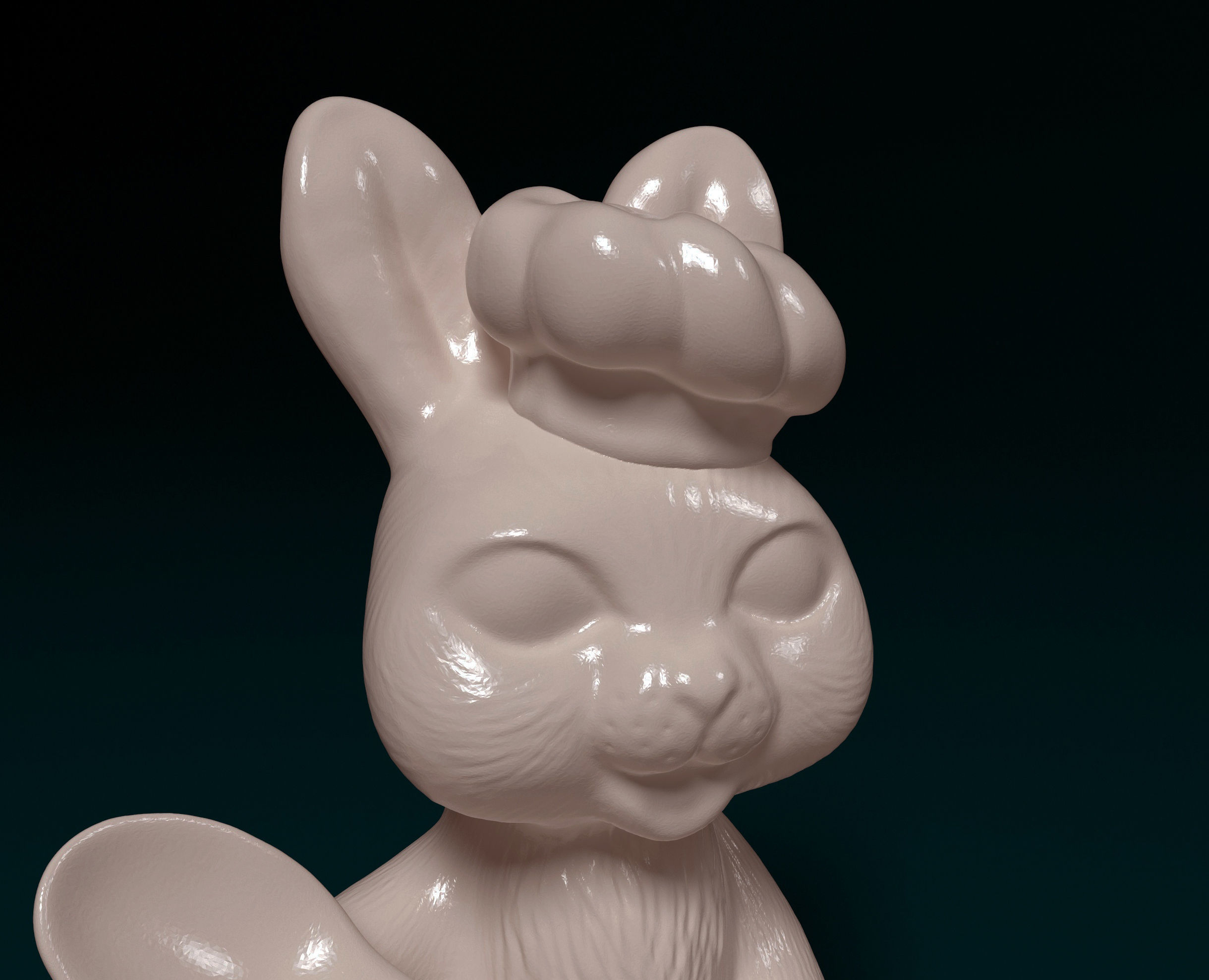 Rabbit cook 3D model 3D printable | CGTrader