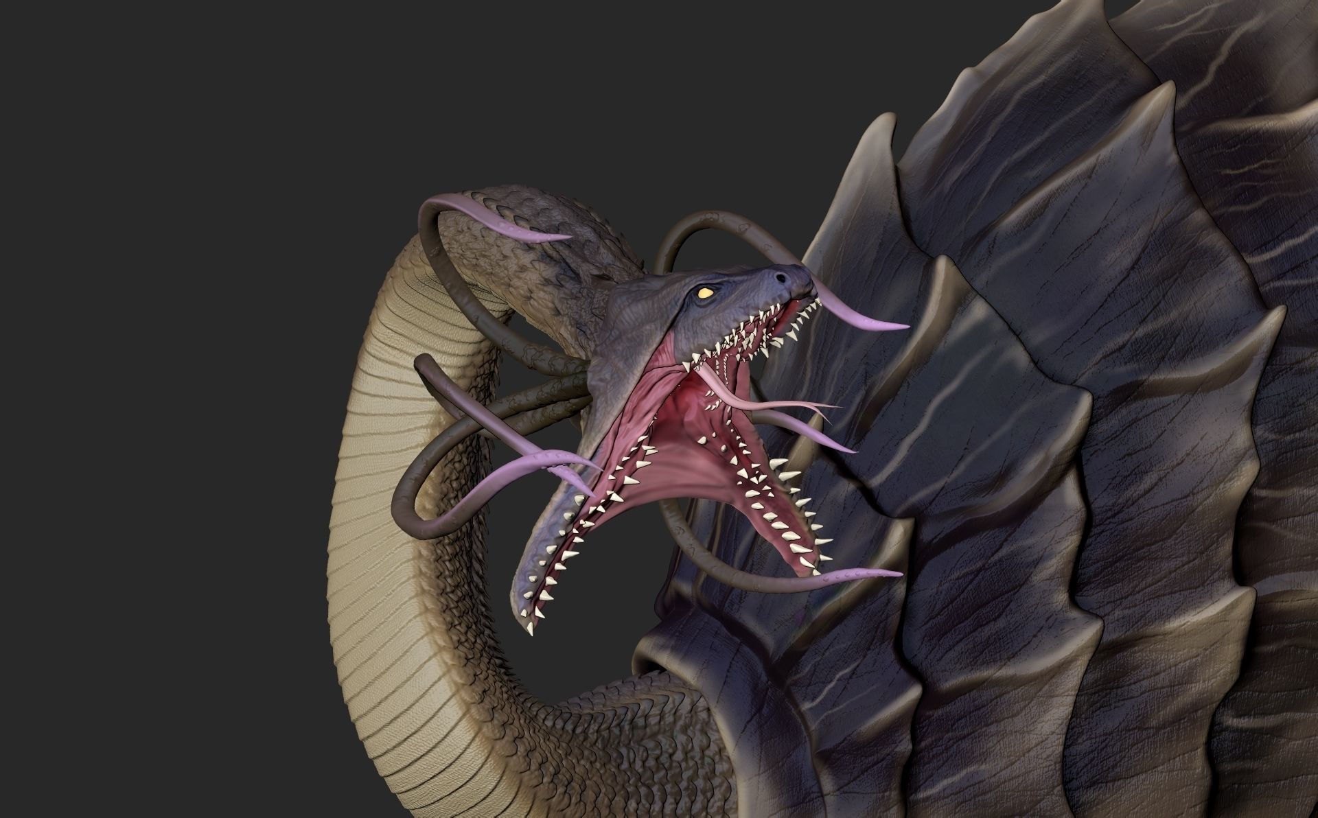 Lou Carcolh a mythical beast from French folklore 3D model 3D printable ...