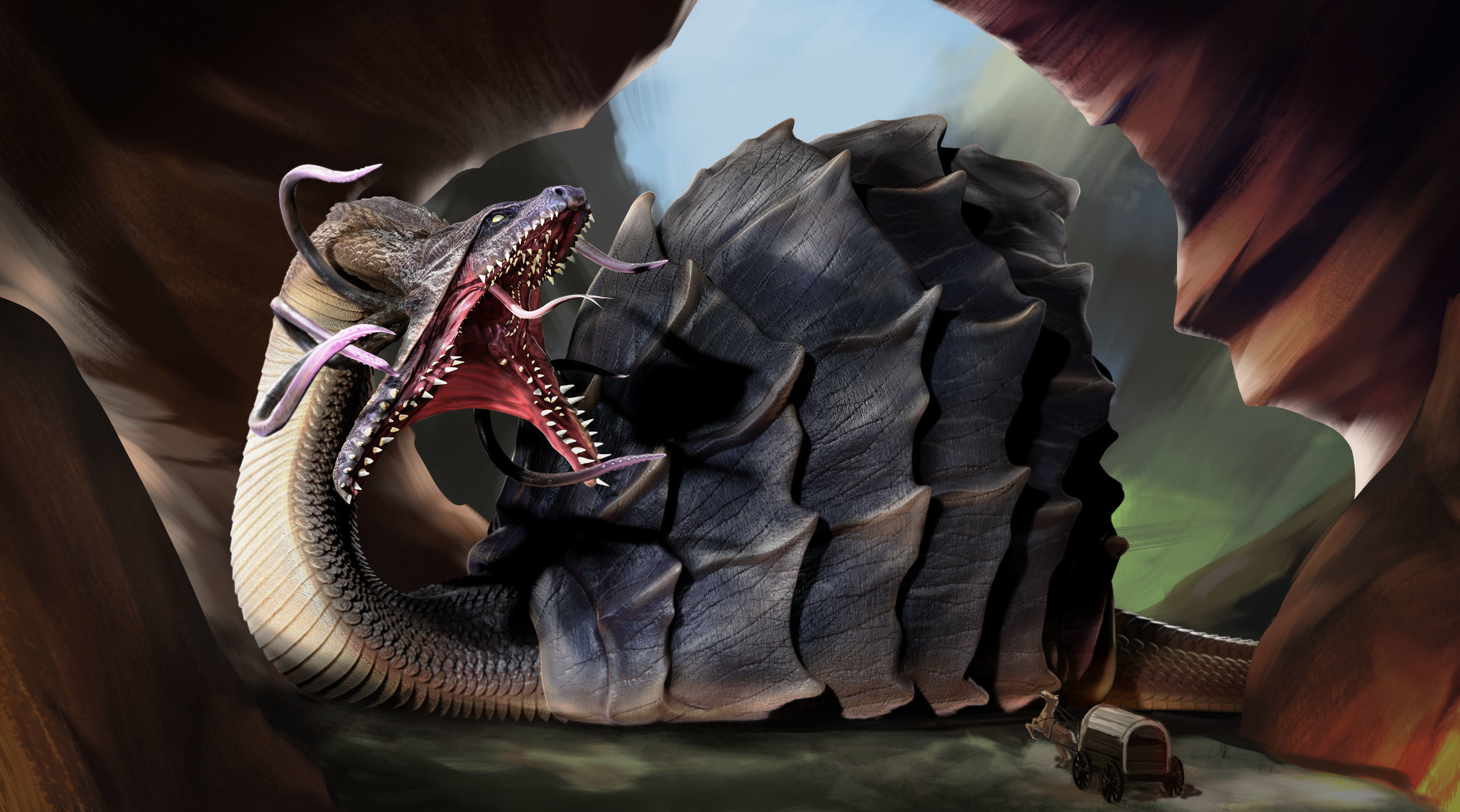 Lou Carcolh a mythical beast from French folklore 3D model 3D printable ...