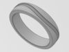 Curved groove fashion cigar band US sizes 6to9 3D model 3D printable ...
