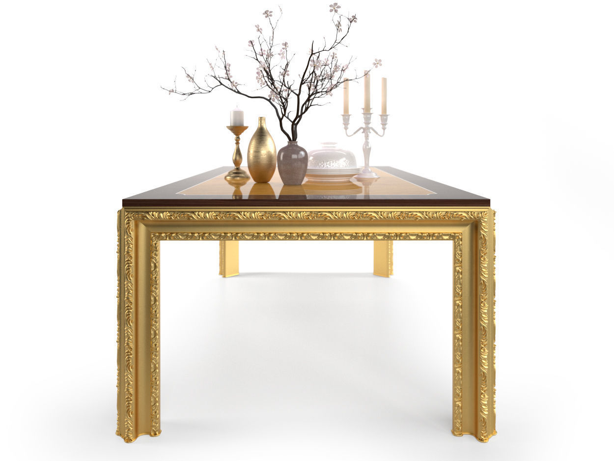 Imperial table with decoration 3D model | CGTrader