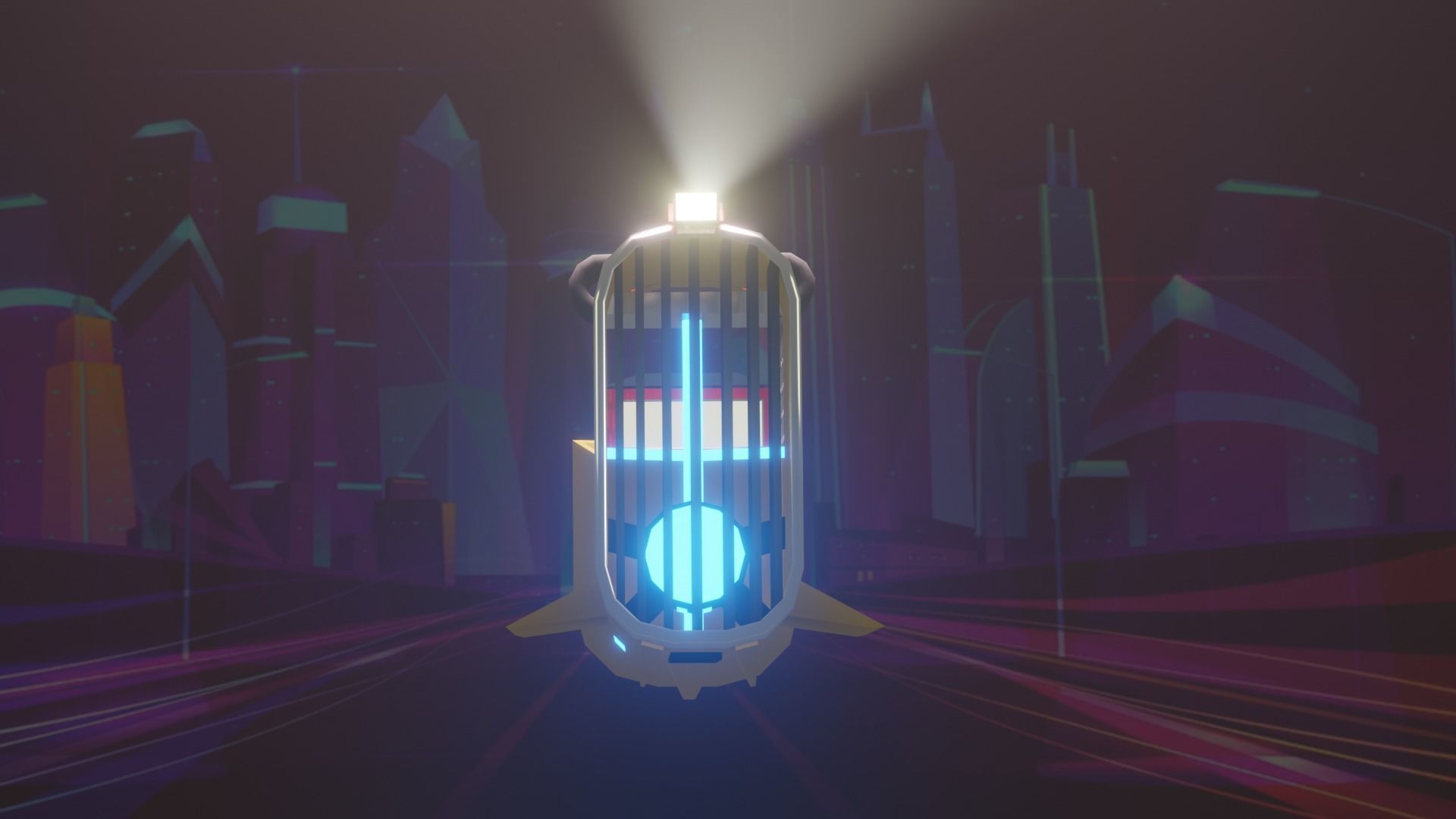 3D model Flying sky bike cyberpunk low-poly 3D VR / AR / low-poly ...