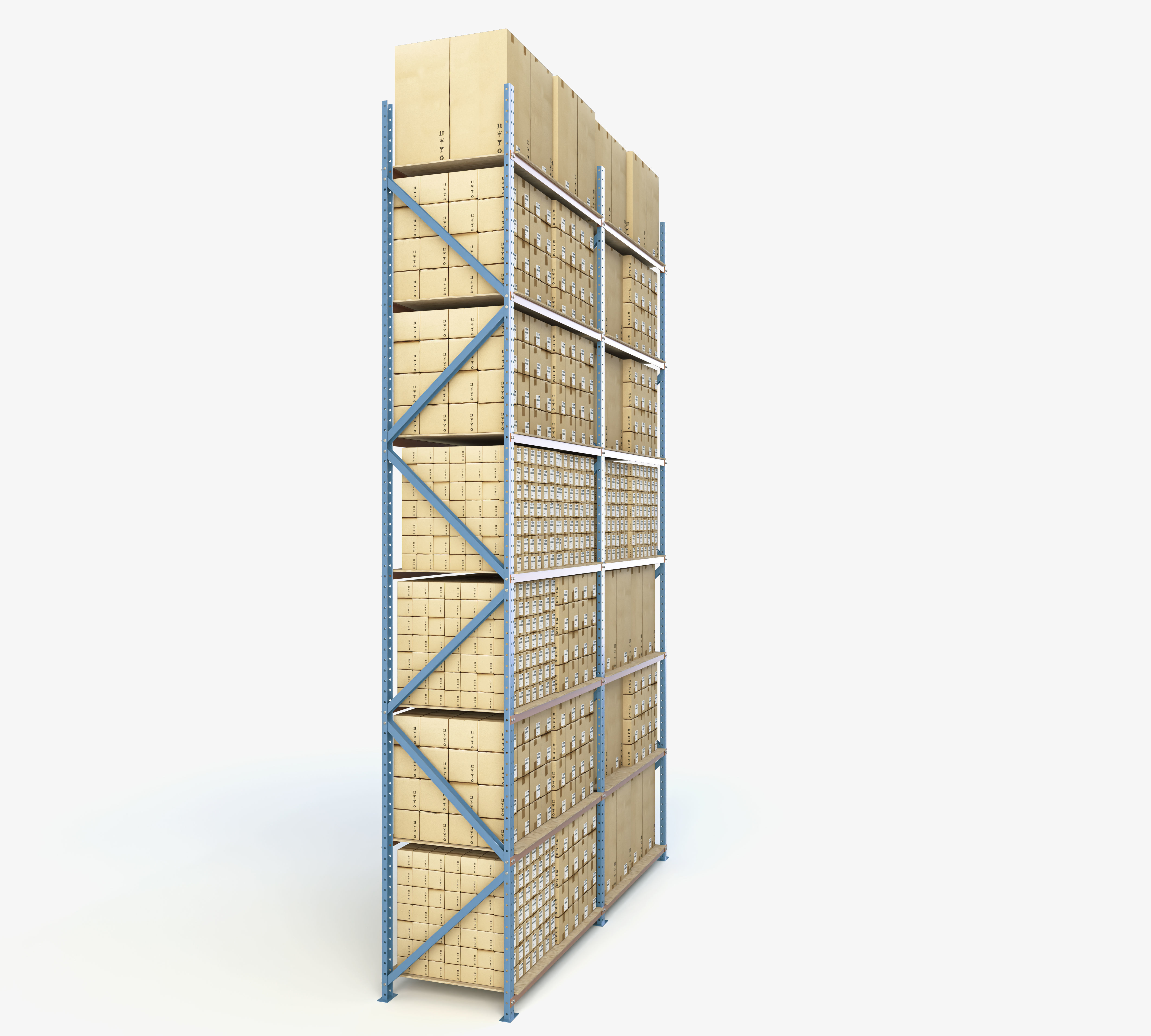 Warehouse Shelf Stack 3D model | CGTrader
