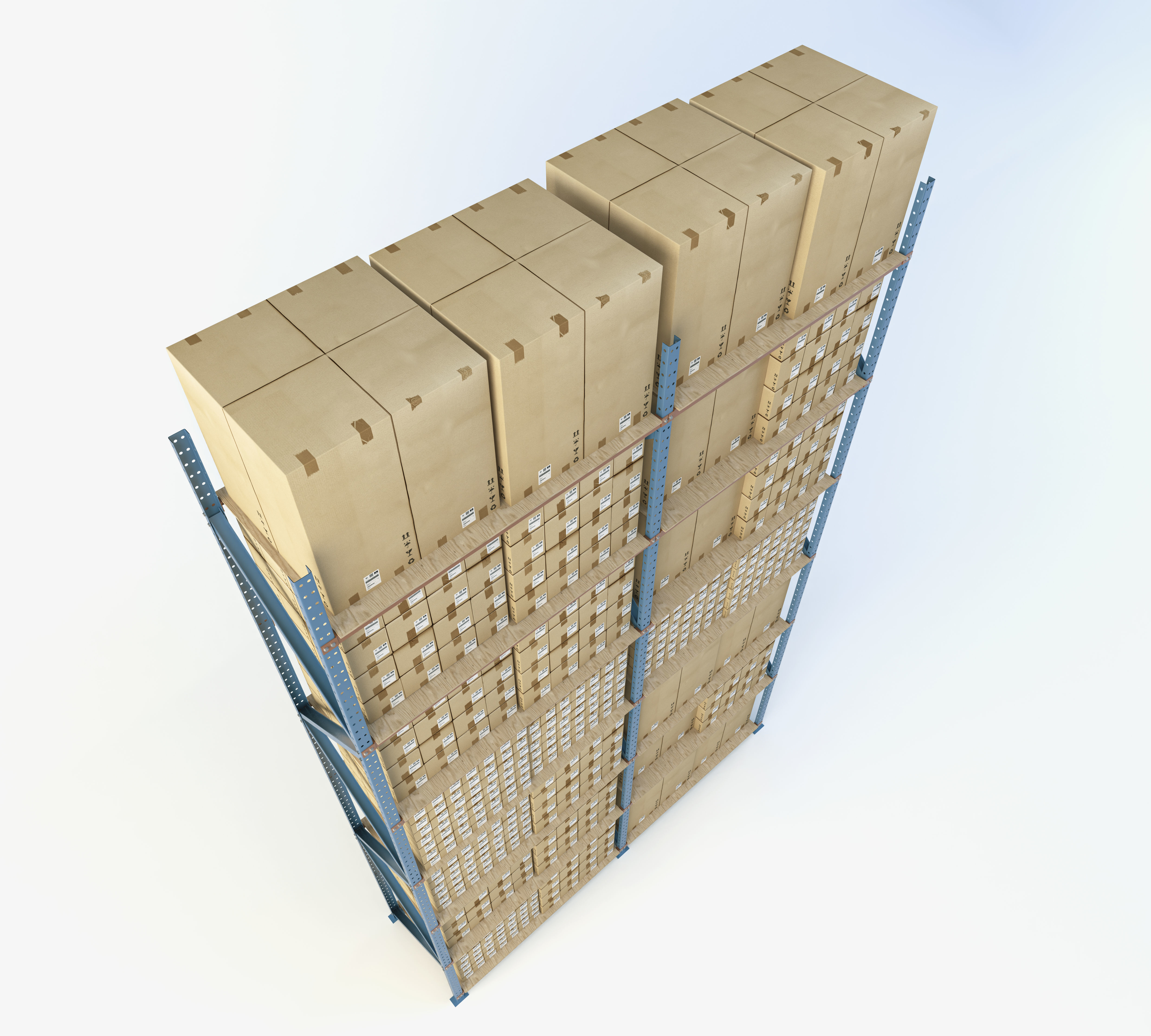 Warehouse Shelf Stack 3D model | CGTrader