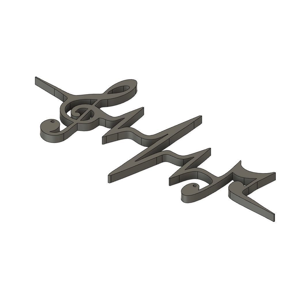 Music Notes 2D Wall Decor 3D model 3D printable | CGTrader