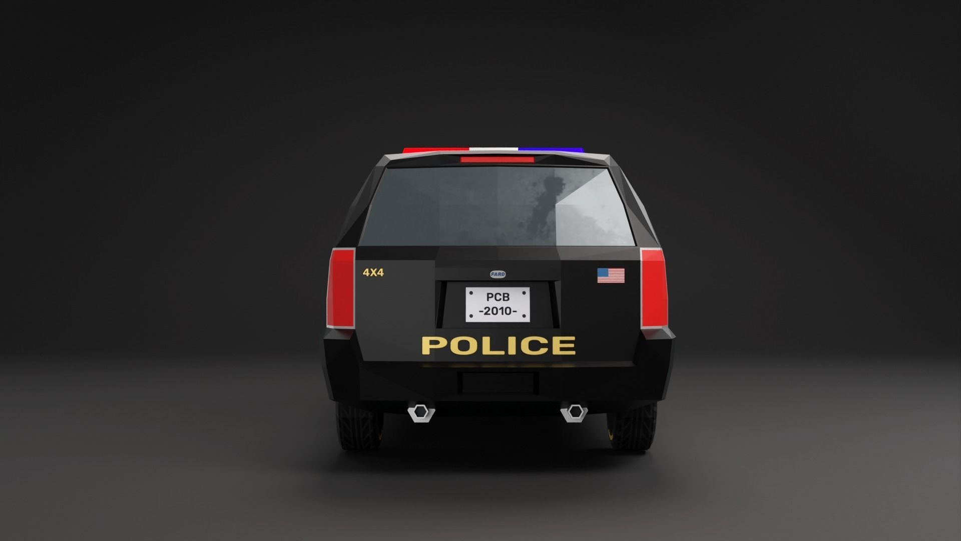 Police 4x4 Vehicle Low-poly 3D Model 3D model rigged | CGTrader