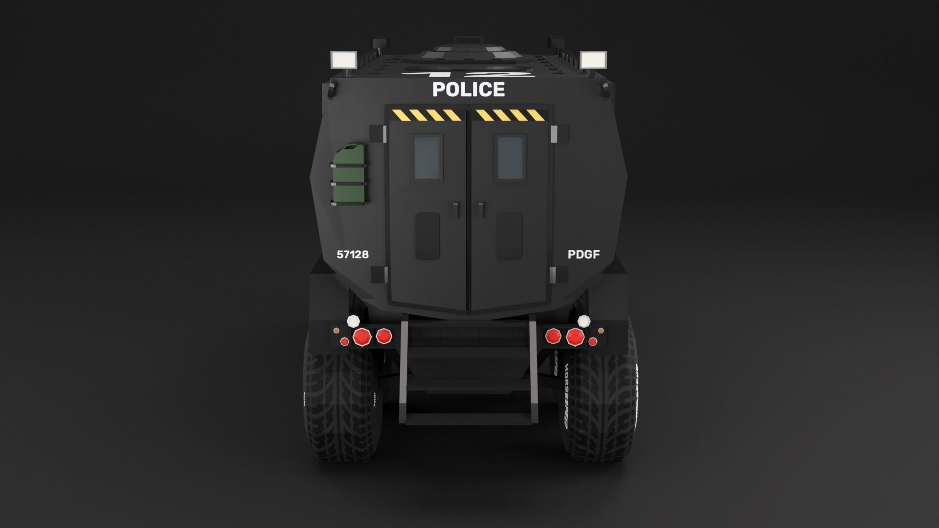 SWAT Truck Low-poly 3D Model 3D model rigged | CGTrader