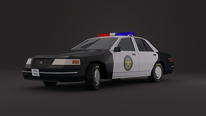 Police Car 1998 NY Low-poly 3D Model 3D model rigged | CGTrader