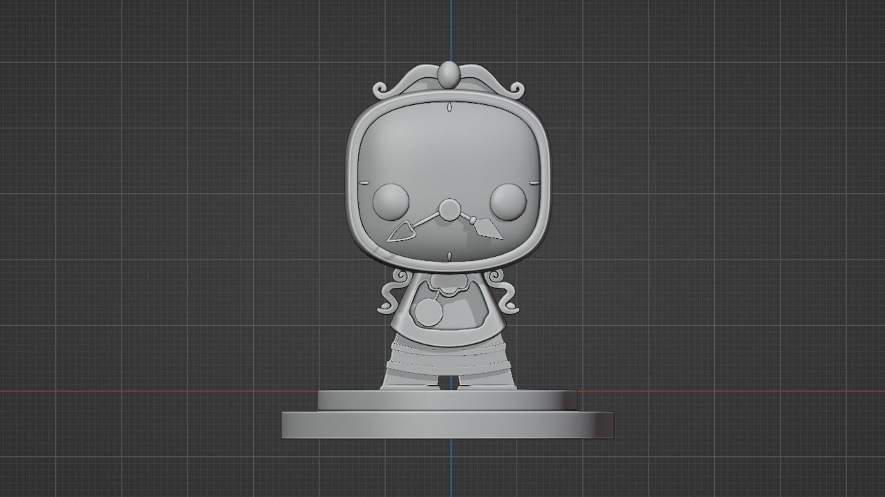 3D model FUNKO POP 3D MODEL Cogsworth Beauty and The Beast VR / AR ...