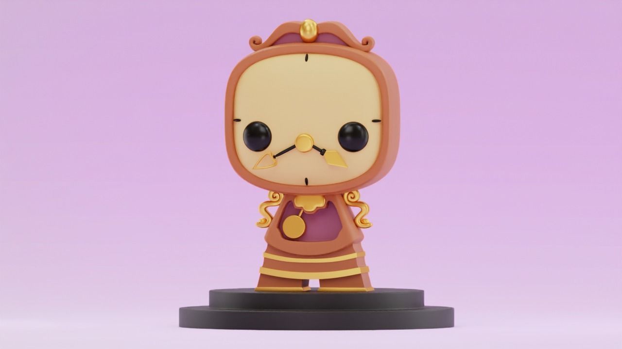 3D model FUNKO POP 3D MODEL Cogsworth Beauty and The Beast VR / AR ...