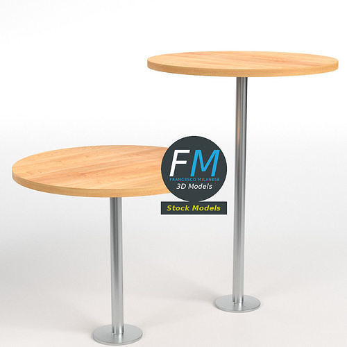 Round standing tables 3D model | CGTrader