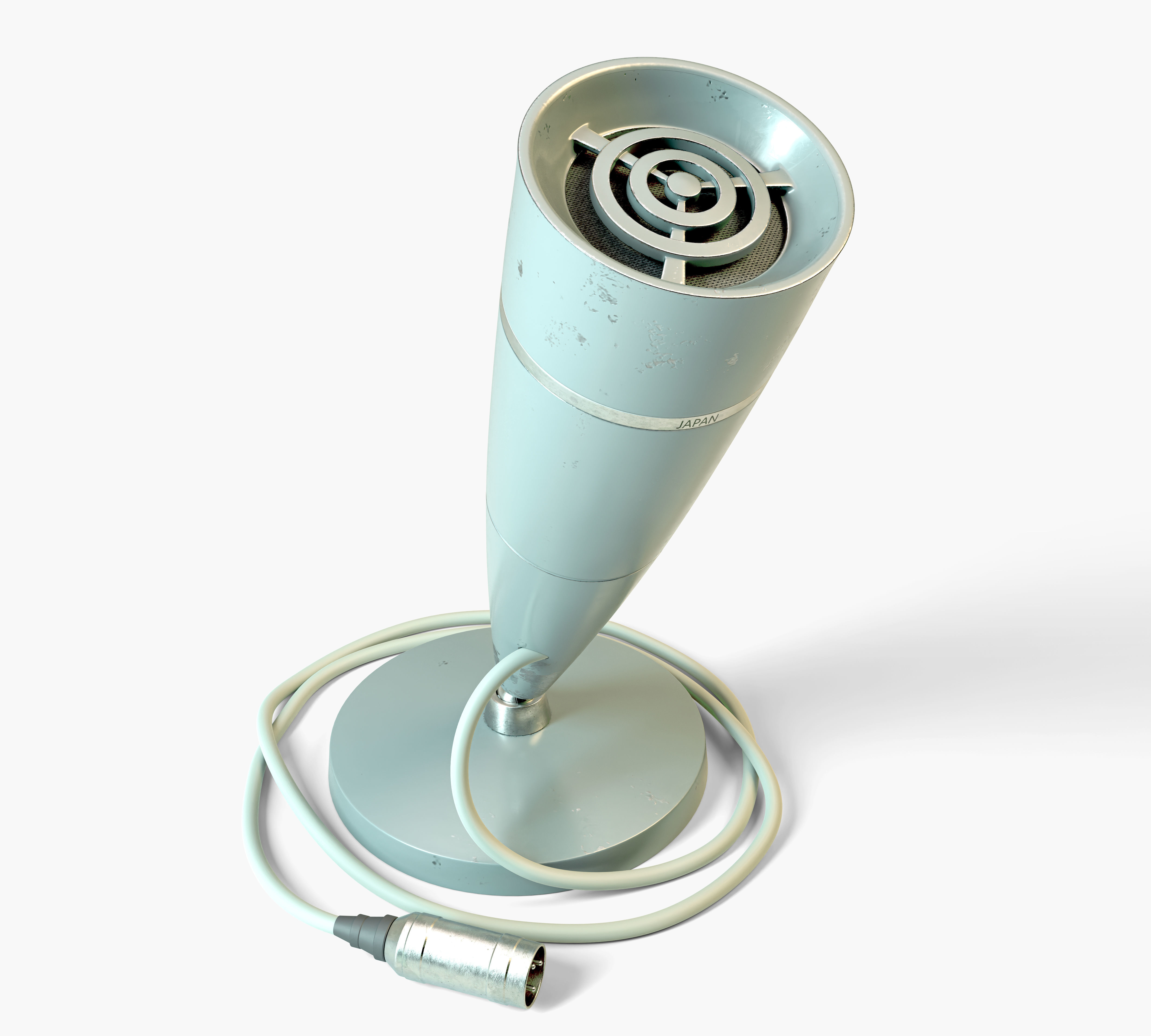 Vintage Japanese Desk Microphone 3D model | CGTrader