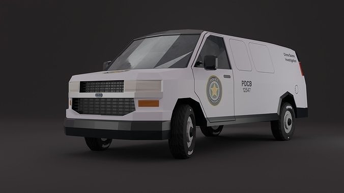 Police Crime Investigation Van Low-poly 3D Model 3D model rigged | CGTrader