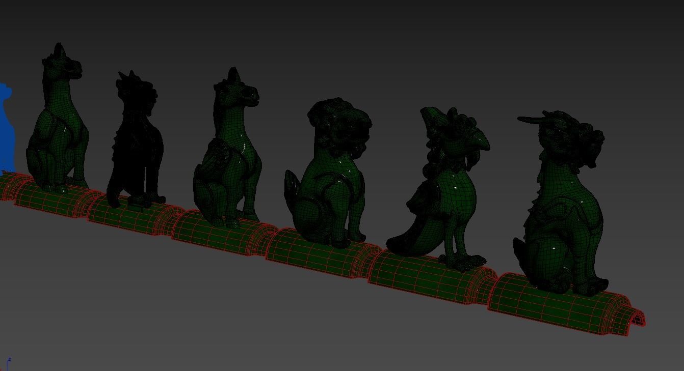 Chinese roof ridge beast Chinese style 3D model | CGTrader