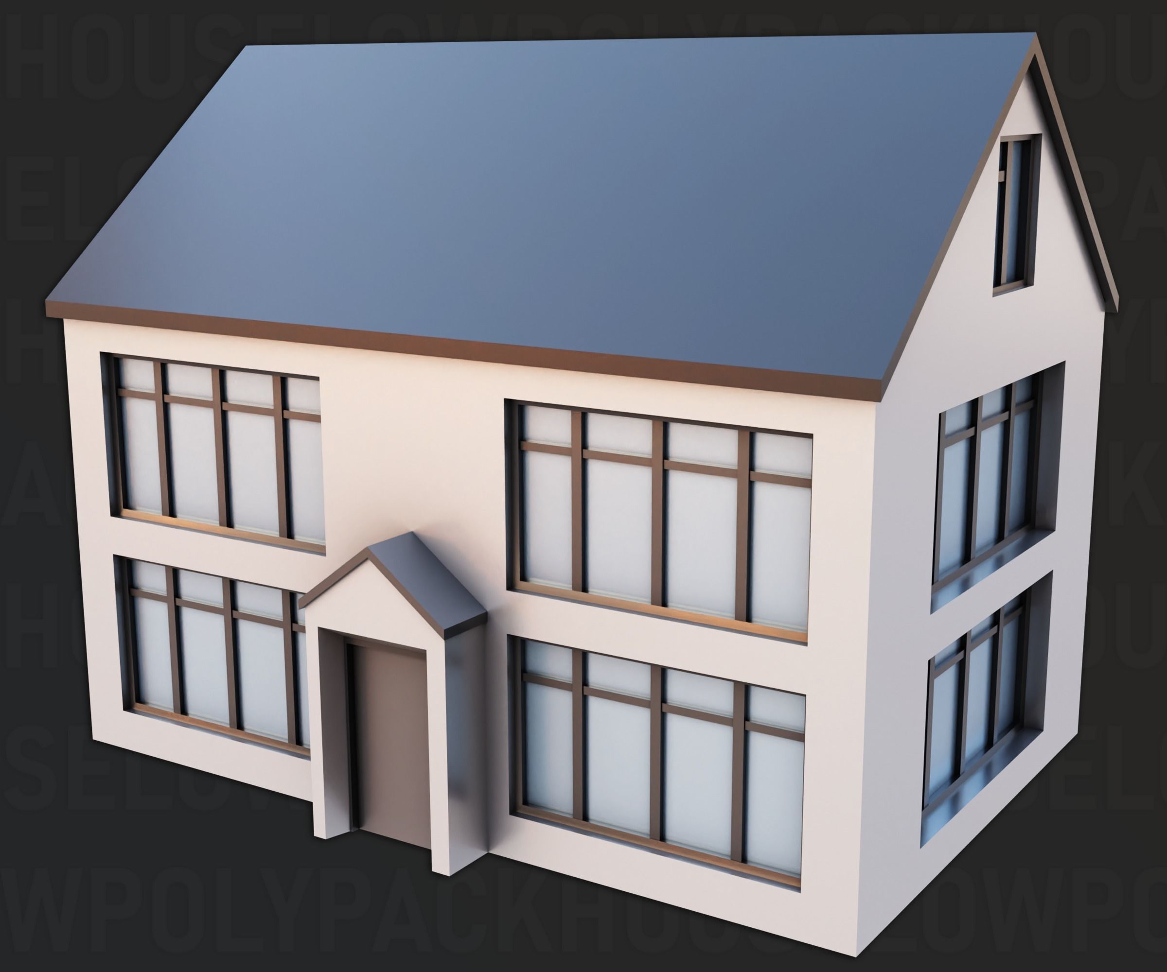 3D model House Pack low poly VR / AR / low-poly | CGTrader